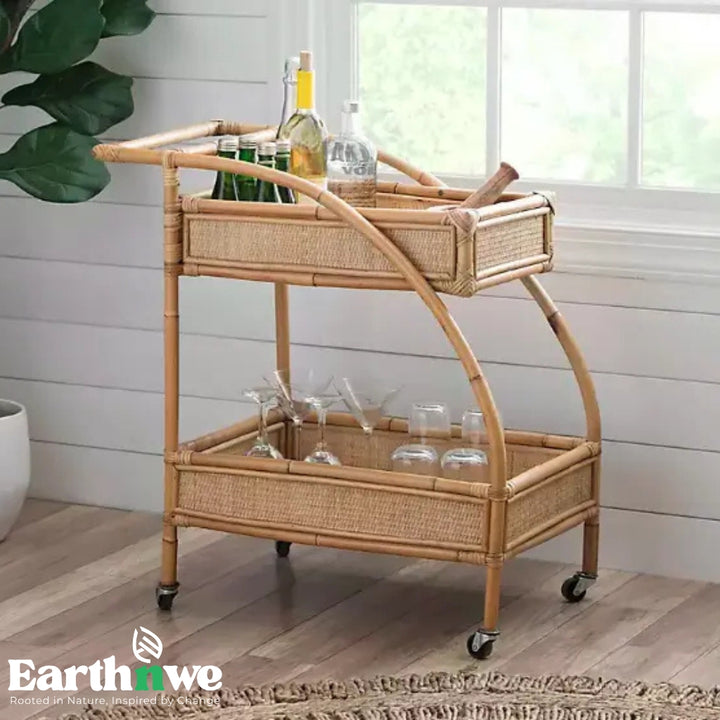 Rattan Serving Carts & Bar Trolleys | Handcrafted Cane Hospitality by ...