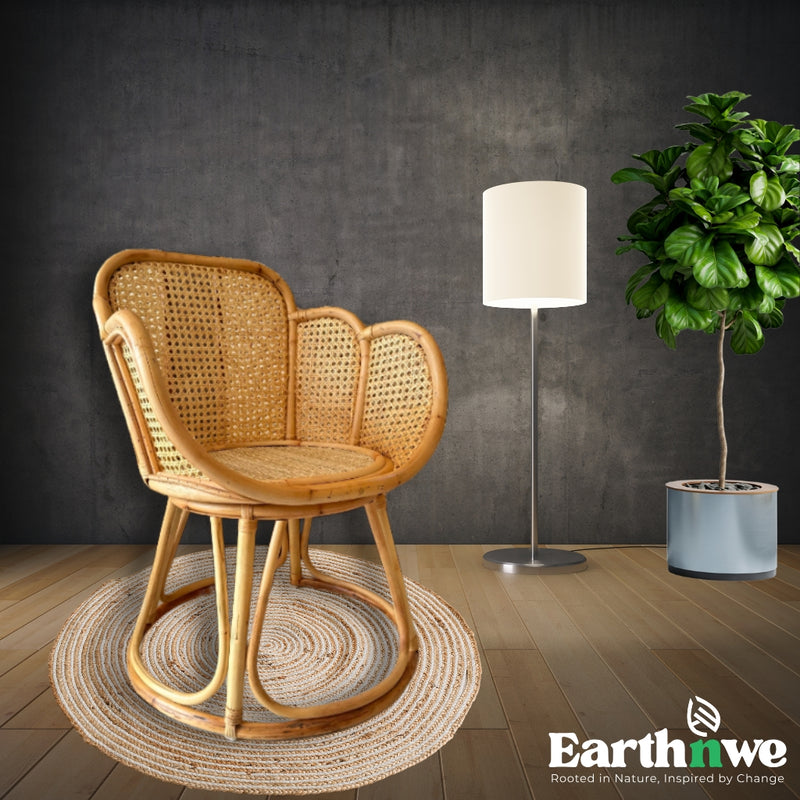 Modern Chair with Rattan Perch Design | Elegant Indoor Seating ...