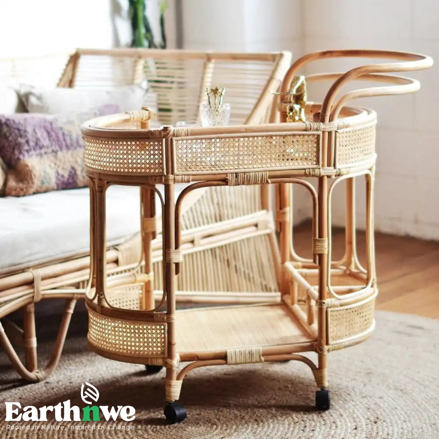 Rattan Serving Carts & Bar Trolleys | Handcrafted Cane Hospitality by ...