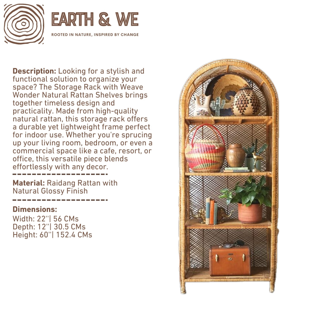 Natural Rattan Storage Rack | Stylish and Durable Shelving for Homes ...